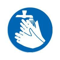 Handen Wassen pictogramsticker ITM Interma