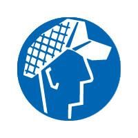 Haarnet heren pictogramsticker ITM Interma