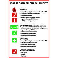 Calamiteit Alarmnr BE 100 instructiebord ITM Interma