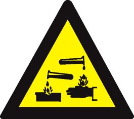 Bijtende Stoffen pictogramsticker ITM Interma