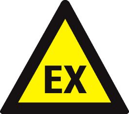 Explosieve stoffen EX pictogrambord ITM Interma