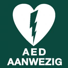 AED pictogramsticker (in gebouw aanwezig) ITM Interma