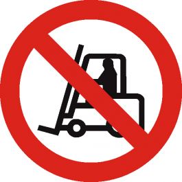 Heftruck Verbod pictogramsticker ITM Interma