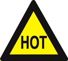 Heet pictogramsticker ITM Interma