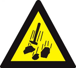 Vallende Voorwerpen pictogramsticker ITM Interma