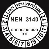 NEN 3140 wit - Keuringsstickers - Stickers - Borden & stickers ITM Interma